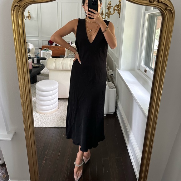 Ellery | Dresses | Ellery Black Tank V Neck Midi Dress Great For ...